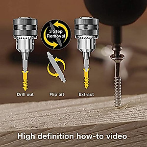 Stocking Stuffers for Men, Upgraded Damaged & Stripped Screw Extractor Kit Set, Cool Gadgets Gifts for Men and Women, A HassleFree Broken Bolt Extractor and Screw Remover Set, Drill Bit Tools