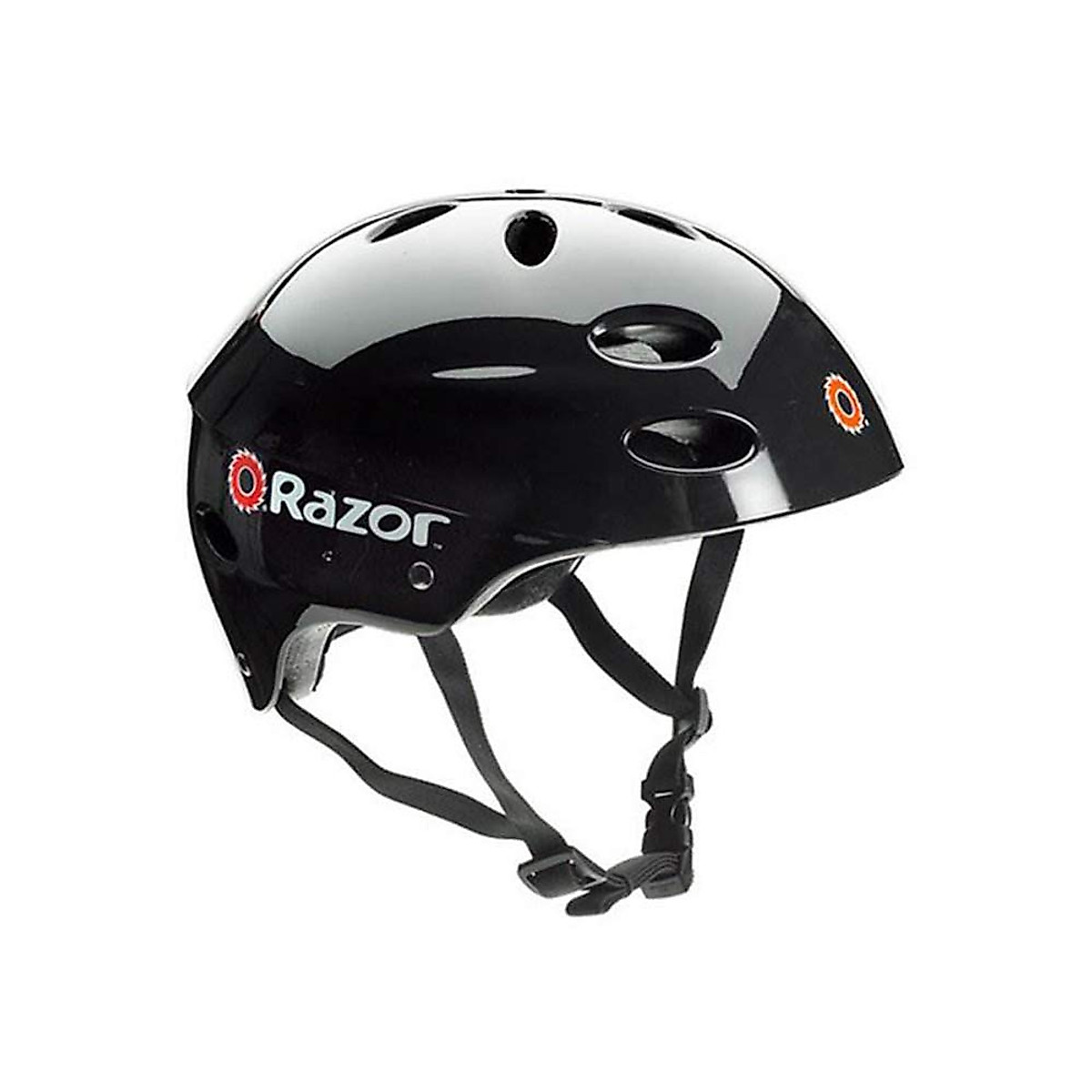 Razor E100 Kids Ride On 24V Motorized Powered Electric Scooter Toy, Speeds up to 10 MPH with Helmet and Safety Elbow Knee Pad Set, Black