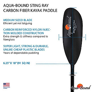 Aqua-Bound Sting Ray Carbon 2-Piece Posi-Lok Kayak Paddle