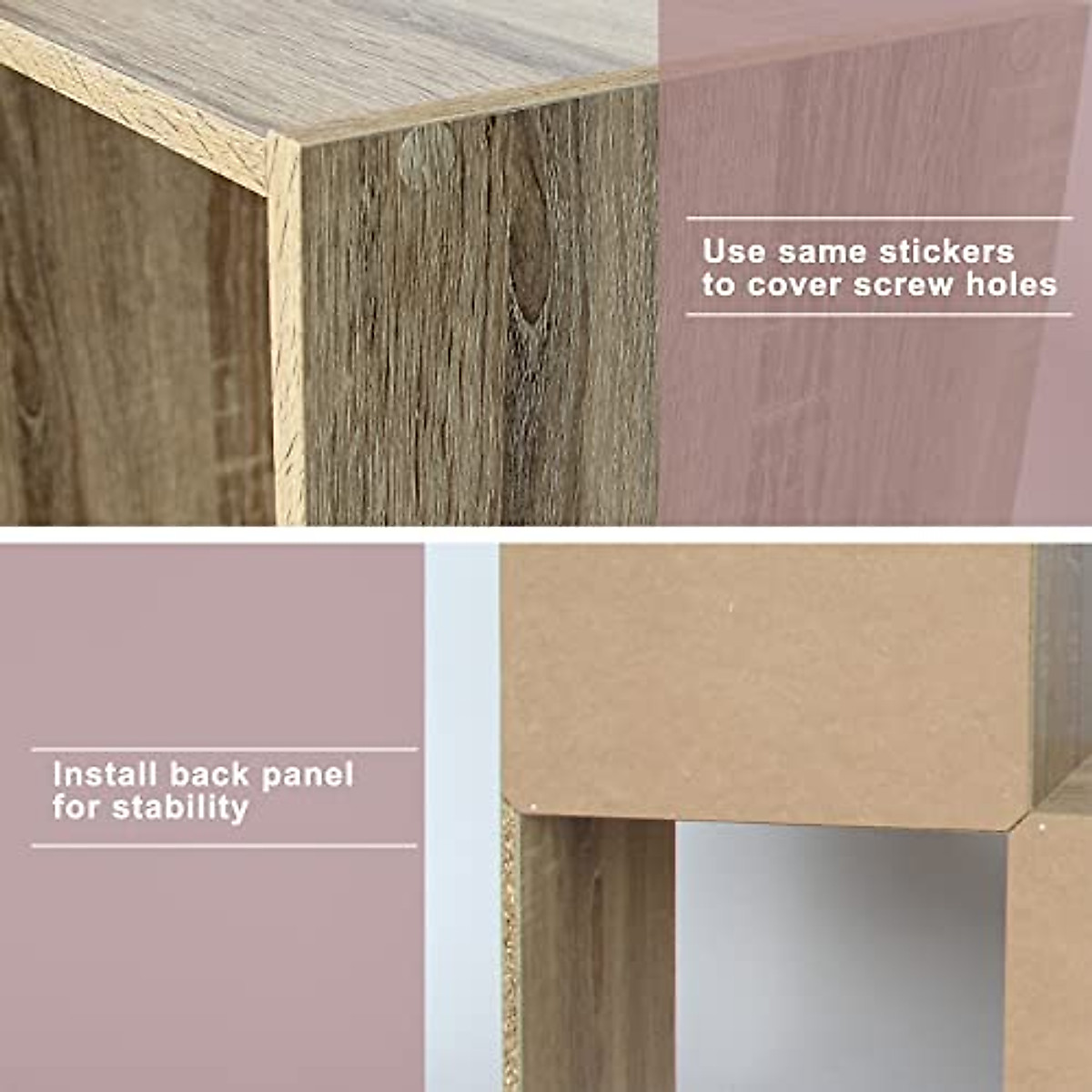 PACHIRA E-Commerce 8 Cube Storage Bookshelf, Unit Shelf, Wooden Closet Cabinet, Organizer Rack in Study, Oak