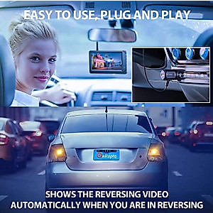 eRapta 1080P Wireless Backup Camera with Monitor ERT03, Stable Signal 4.3'' HD Monitor, IP69K Reverse Camera for Trucks Car Sedans etc.