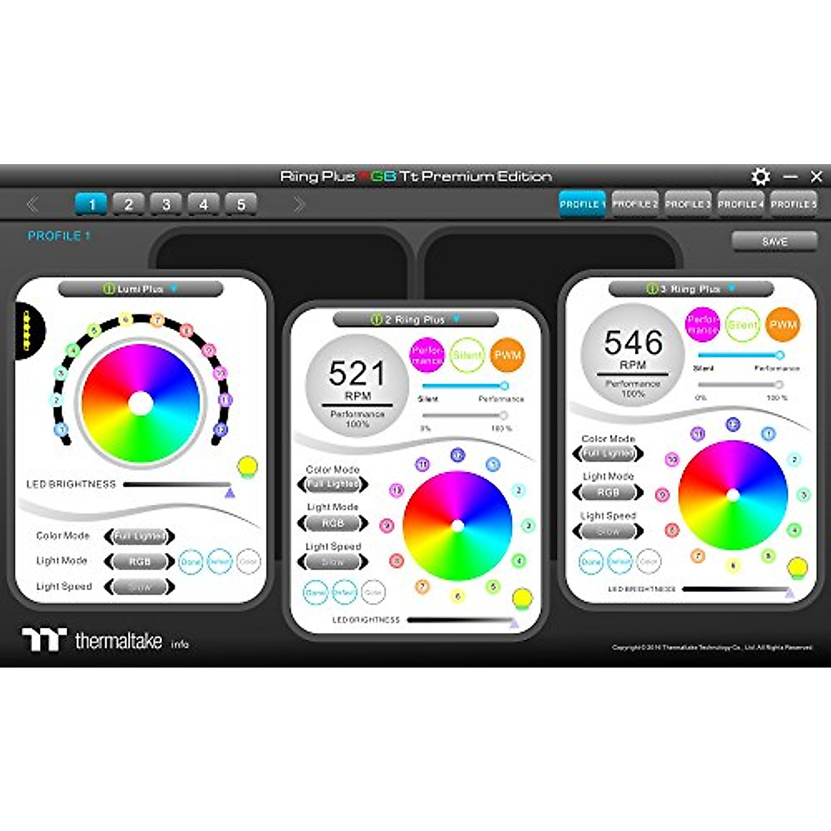 Thermaltake Pacific Lumi Plus 16.8 Million Colors Magnetic LED Strip 3 Pack CL-O014-PL00SW-A