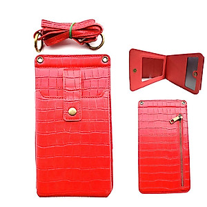 Small Crossbody Phone Bag Shoulder Bag Card holder Wallets Purse for Women & Girls (D2 Black - Touch Screen)