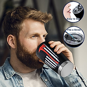 Firefighter Gifts For Men - 20oz Stainless Steel Tumbler for Dad from Daughter Son - Cool Birthday Gifts For Husband from Wife - Christmas Gifts for Firefighter Boyfriend, 1 Piece