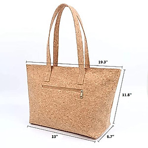 Cork Tote Shoulder Bag Mandala pattern Vegan purse Sustainable Eco friendly gift