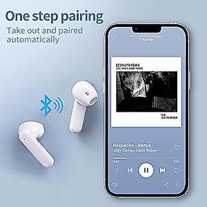 kurdene Wireless Bluetooth Earbuds with Fast Charging 30 Hours Playtime Stereo Sound Bluetooth Headphones with Mics in-Ear Wireless Earphones Touch Control Wireless Headset for Music and Call