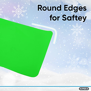 Superio Snow Slider Mat, Flexible Snow Sled Flying Carpet, Roll up Sleds for Kids and Adults 36" and 54" Lightweight Plastic Snowboard Sled (Green)