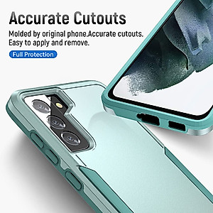 Designed for Samsung Galaxy S21 Plus Case Heavy-Duty Tough Rugged Lightweight Slim Shockproof Wireless Charging Support Protective Case for Samsung S21+ Plus 6.7"(Green)