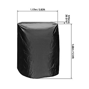 QWORK Black Treadmill Cover - Waterproof and Durable 46" L x 38" W x 66" H - Suitable for Most Folding Treadmills - Comes with Storage Bag
