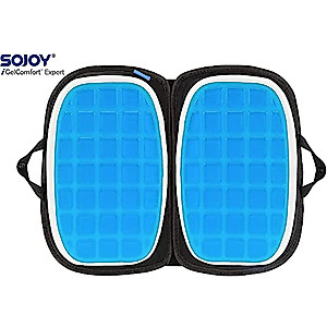 Sojoy iGelComfort 3 in 1 Foldable Gel Seat Cushion Featured with Memory Foam (A Must-Have Travel Cushion! Smart, Easy Travel Cushion) (Size: 18.5“ x 15" x 2")