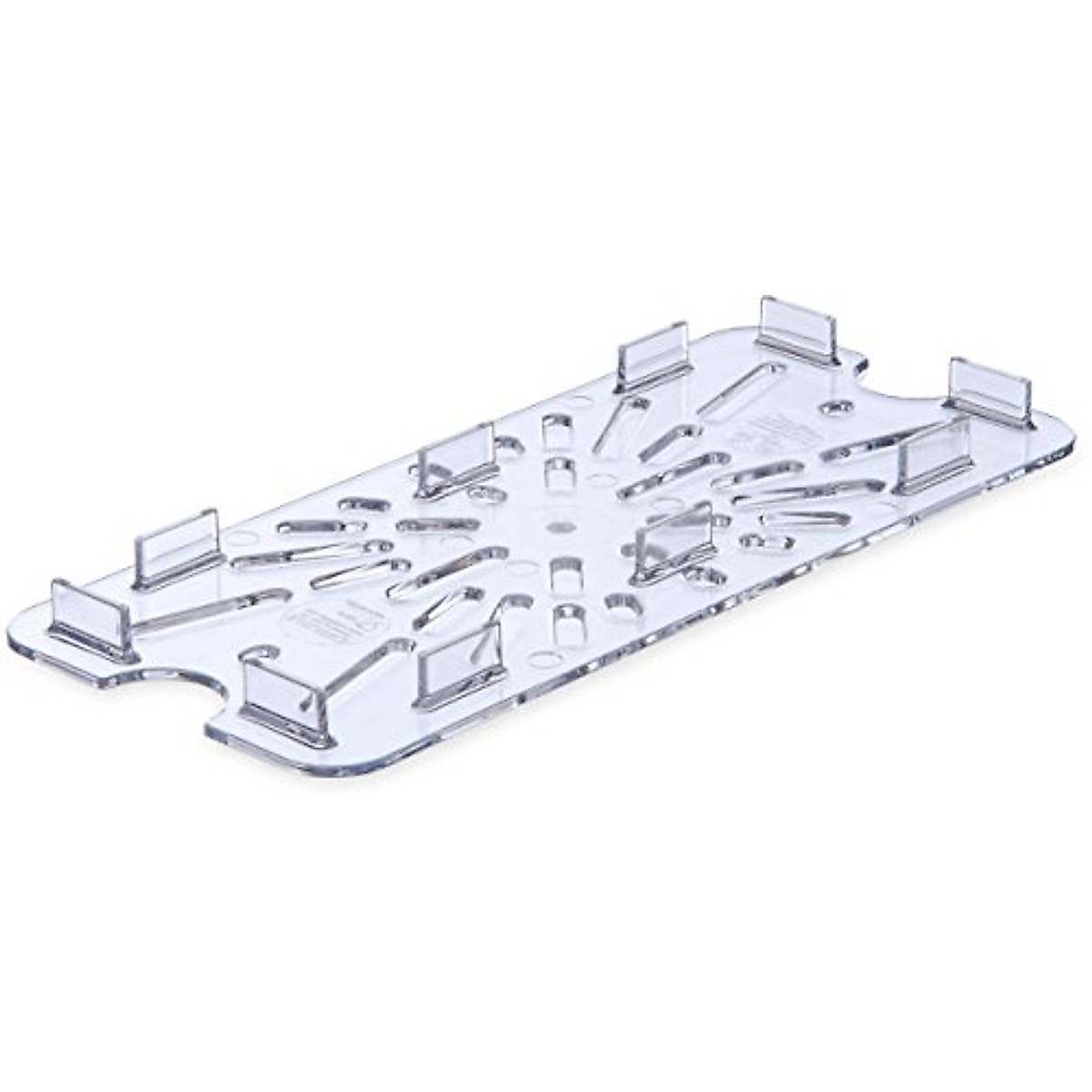 Carlisle FoodService Products Plastic Drain Shelf for 1/3 Size Food Pan Clear (Pack of 6)
