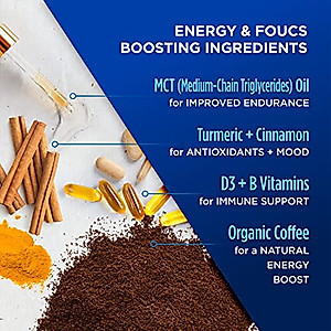 VitaCup USDA Organic Genius Keto Coffee Pods, Gold Label, Increase Energy & Focus with MCT Oil, Turmeric, B Vitamins, D3, Recyclable Single Serve Pod Compatible with Keurig K-Cup Brewers,16 Ct