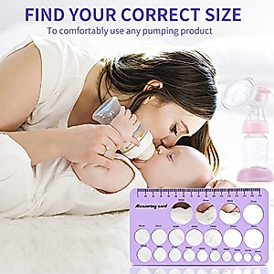 Nipple Ruler, Nipple Ruler for Flange Sizing & Breast Pump Size - New Mothers Must Haves, Soft Silicone Circle Templates Nipple Measurement Tool with Holes & Millimeter Scale for Flange Size Measure
