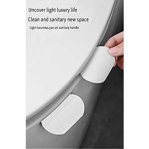 2 PCS Toilet Lid Lifter, Toilet Seat Lifter Toilet Seat Handle Lifter Toilet Cover Lifter,Avoid Touching Toilet Cover Handle Bathroom Accessories for Home, Office, Hotel, White