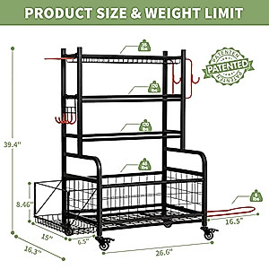 Weight Rack for Dumbbells, Dumbbell Rack Home Gym Storage Stand for Yoga Mat Kettlebells and Strength Training Fitness Equipment, Weight Holder Rack for Dumbbells with Wheels