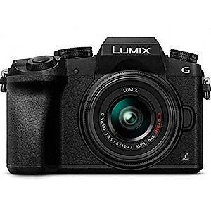 PANASONIC LUMIX G7 4K Digital Mirrorless Camera Dual Lens Bundle DMC-G7WK