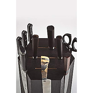 360 Knife Block MAX (Black) - magnetic, rotating, knife block - NOW holds 20+ knives w/top slots and 12" blade capacity