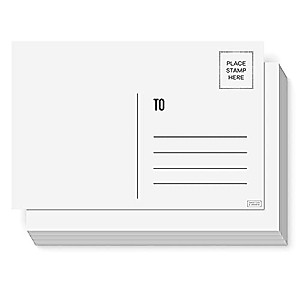 Sweetzer & Orange Blank Postcards for Mailing. 60 White 4x6 Blank Post Cards, Blank Mailable Postcards Set. Make Your Own Printable Postcards. 300gsm Postcard Paper Cardstock, Bulk Post Card Pack.