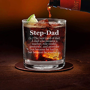 shop4ever® Step-Dad Definition Engraved Whiskey Glass Father's Day Gift for Stepdad 11 oz.