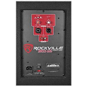 Rockville 2 RPG10 10" Powered 600W DJ PA Speakers+2 Subwoofers+Mounting Poles