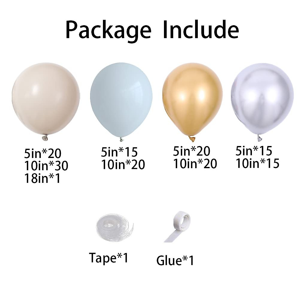 Sand White Balloon Garland Arch Kit,158PCS Blush White Nude Balloons Metallic Chrome Gold Silver Balloons for Boho Wedding Bridal Baby Shower Engagement Anniversary Birthday Party Decorations