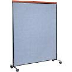 Global Industrial 60-1/4"W x 100-1/2"H Deluxe Mobile Office Partition Panel, Blue