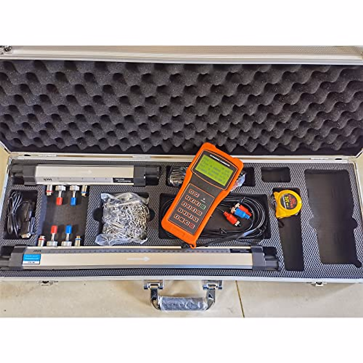 TR-DTI-100H-HS + HM DTI Velocity Meter Digital Transit-Time Ultrasonic Flow Meter for Milk DN15 ~ DN300mm Pipe Size with HS HM Transducer -40~90 C Bracket Sensor Water Flowmeter