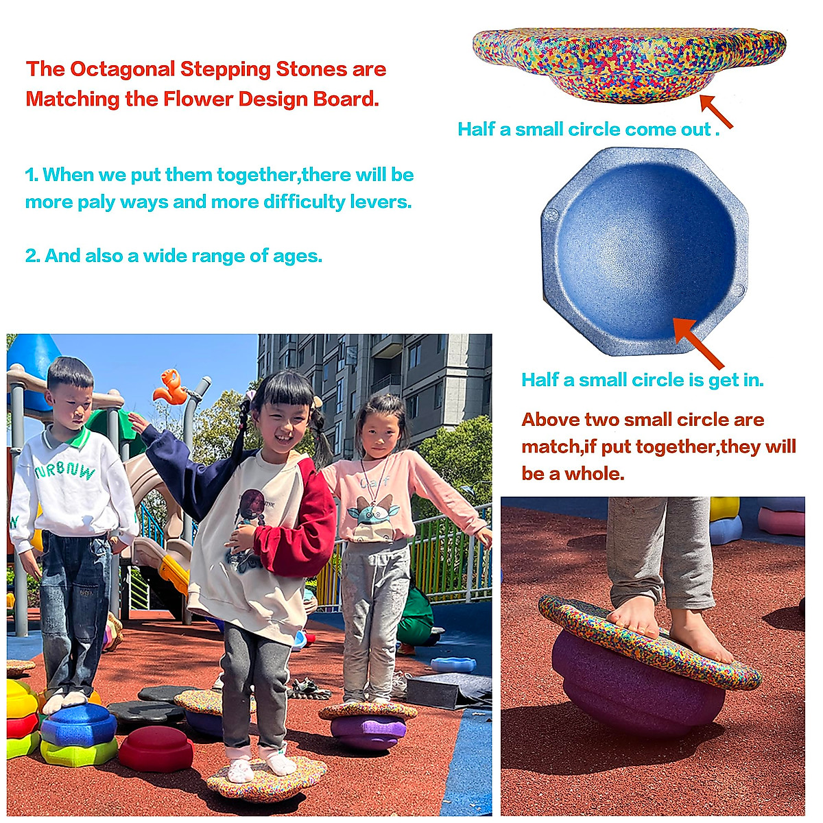 Balance Stepping Stones for Kids(6pcs/set),Kids Stepping Stones,Toddler Stepping Stones,Stepping Stones for Toddlers,Balance Stepping Stones Kids,Sensory Stepping Stones,Kids Stepping Stones Balance