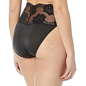 Wacoal Women's Light and Lacy Hi Cut Panty, Black, Medium
