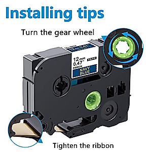 WEEMAY 5 Pack Satin Ribbon Tape Compatible with Brother Label Ribbon 12mm 0.47in TZe-R231 TZe-R234 TZe-RE34 TZe-RN34 TZe-RW34 for Ptouch Embellish Ribbon & Tape Printer PTH110 PTD210 PTD215e PTD400AD