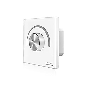 LAZIRO Led Strip Dimmer DC 12-24V Input 4A*3CH 12A Output Single String Dimming Wall Mounted Manual Rotary Knob Led Dimmer T1-K