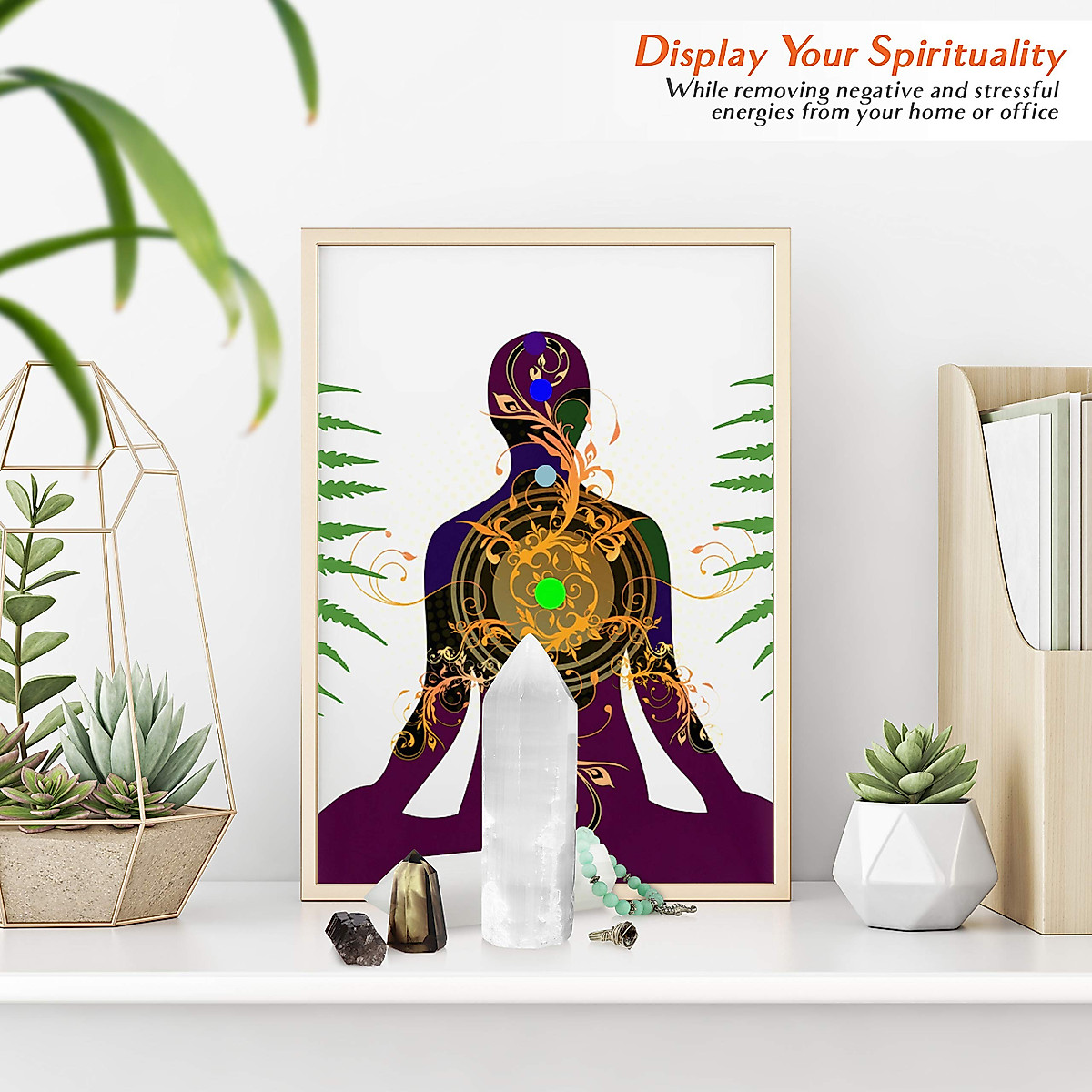 6-inch Moroccan Selenite Tower Large Crystal Point Wand Generator Obelisk for Energy Cleansing, Meditation, Reiki, Intuition, Spiritual Healing, Collection of Healing Crystals and Stones. (1)