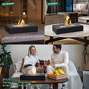 BRIAN & DANY Tabletop Fire Pit, Portable Table Top Firepit Indoor & Outdoor Fireplace, Ethanol Table Top Fire Pit Bowl Gift for Mom