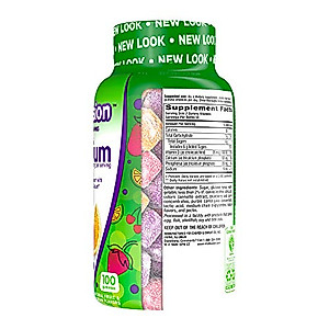 vitafusion Chewable Calcium Gummy Vitamins for Bone and Teeth Support, Fruit and Cream Flavored, America’s Number 1 Gummy Vitamin Brand, 50 Day Supply, 100 Count