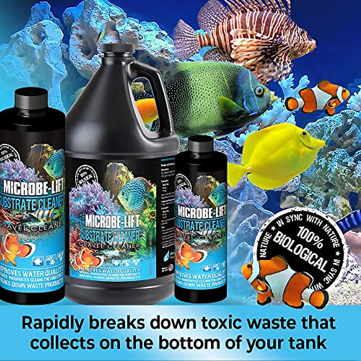 MICROBE-LIFT Professional Gravel & Substrate Cleaner for Freshwater and Saltwater Tanks, 16oz