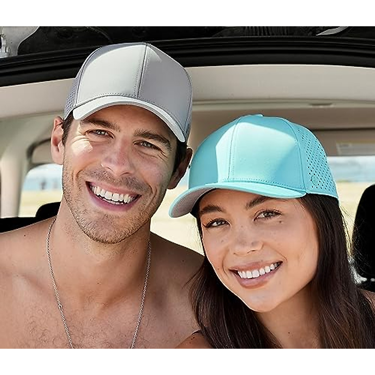 ANKOR Ultra Performance Water-Resistant Baseball Hat | Sweat Resistant | Breathable | Golf | Boat | Beach | Lake | Workout | Fishing |Everyday | Minimalist | Men and Women (Gray)