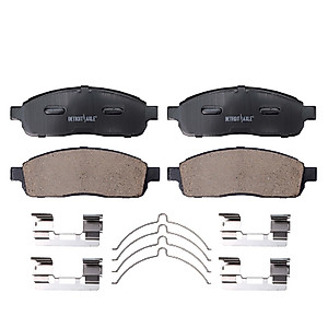 Detroit Axle - Brake Pads for 2004-2008 Ford F-150 Lincoln Mark LT, Ceramic Brake Pads w/Hardware Front & Rear 2005 2006 2007 Replacement Brakes