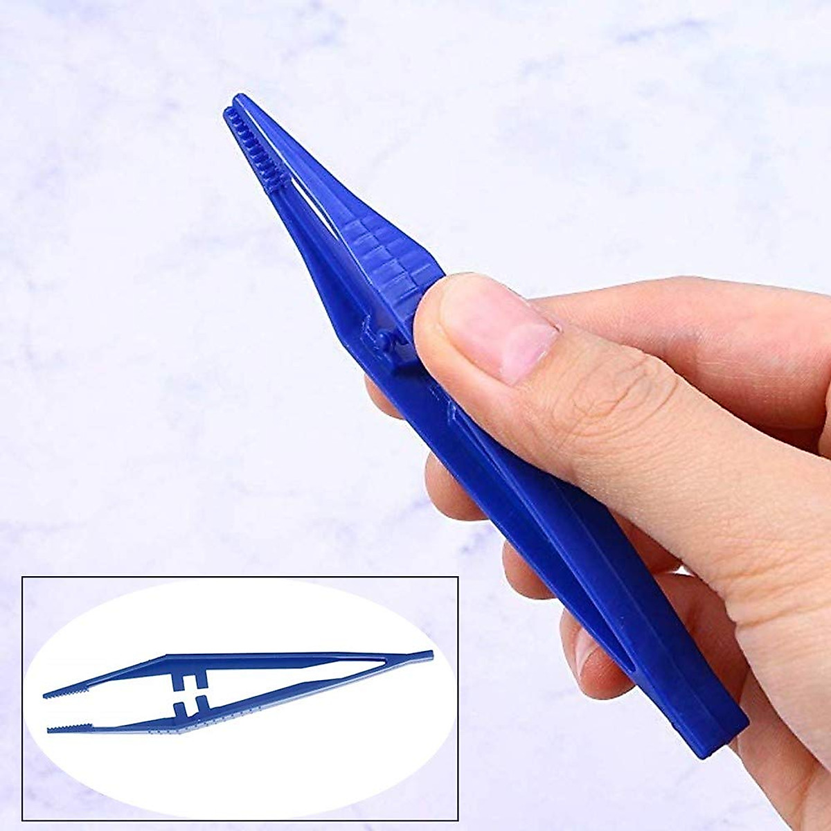 24 Pcs Tweezers First Aid Disposable Plastic Tweezers Forceps Tweezers