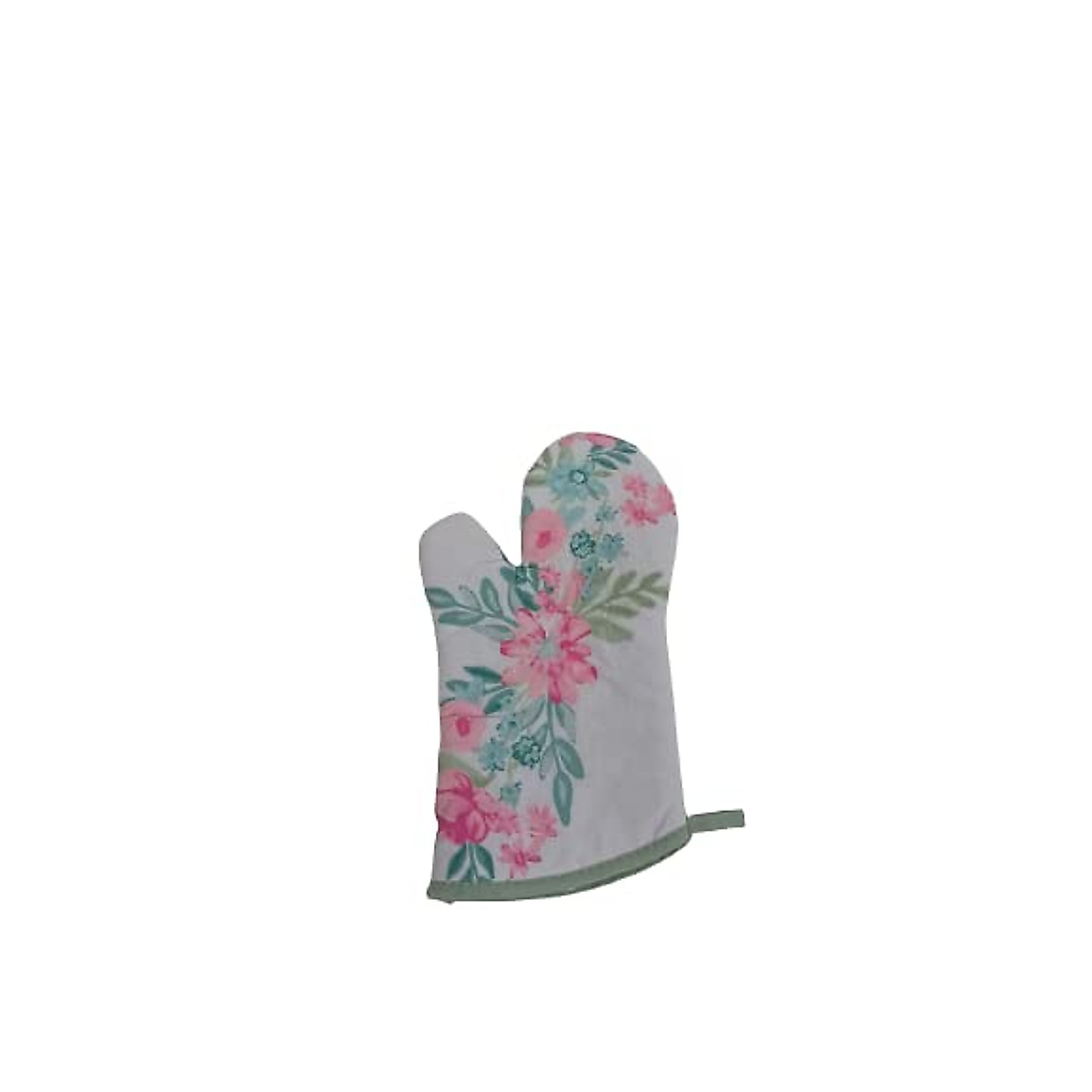 JABECS 5 Pieces Spring Flowers 2 Pot Holder 2 Kitchen Towels 1 Cooking Oven Mittens. (5, Polyester, Microfiber, Cotton)
