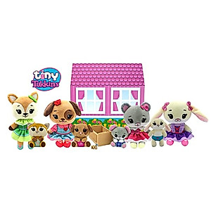 Tiny Tukkins Doggy Family Stuffed Animal Preschool Playset- Play Preschool Set for Girls & Toddlers Includes Big Sister and Baby Stuffed Animal Dog- Made from Kid-Friendly Materials