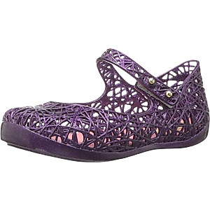 Mini Melissa Mini Campana Zig Zag IX Mary Jane Sneaker (Toddler),Purple,6 M US Toddler