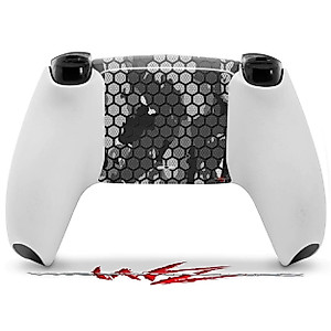 WraptorSkinz Skin Wrap compatible with Sony PS5 DualSense Controller HEX Mesh Camo 01 Gray (CONTROLLER NOT INCLUDED)