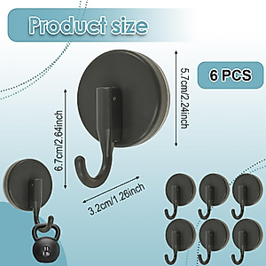 6 Pcs Suction Cup Hooks for Shower, Heavy Duty Vacuum Shower Hooks for Inside Shower, Removable Suction Cup Hanger for Wall, Window, Glass, Mirror, Tile, Hold up to 11 Pounds