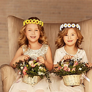 XINGZI 3PCS Fashion Daisy Flower Headband Boho Floral Crown Wreath Headpiece Hair Band Tool Tie Wrap Wreathâ€‹ For Wedding Festival Beach Scenery Festivals Girls Lady's Seaside Holiday