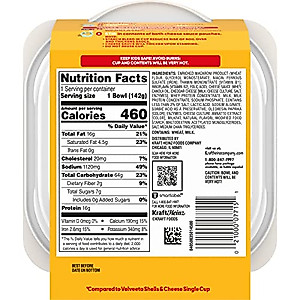 Velveeta Original Shells & Cheese 5 oz. Microwavable Bowl