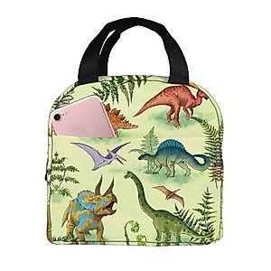 Majoug Lunch Bags Lunch Box For Women & Men Adult Insulated Lunch Bag Dinosaur Portable Lunch Bag Lunch Box Mens Womens Lunch Bags For Work Cooler Tote Lunch Boxes Keep Fresh and Warm