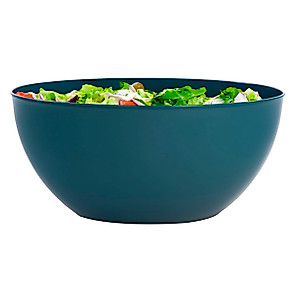 US Acrylic Vista Durable Plastic Salad and Serving 10-inch Bowls | Set of 4 in Coastal Colors | Reusable, BPA-free, Made in the USA | 135 oz. capacity