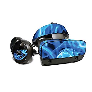 MightySkins Skin for Oculus Rift S - Blue Flames | Protective, Durable, and Unique Vinyl Decal wrap Cover | Easy to Apply, Remove, and Change Styles | Made in The USA