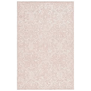 MARTHA STEWART Collection by SAFAVIEH 9' x 12' Ivory/Pink MSR3511U Handmade Contemporary Wool Area Rug