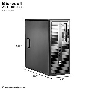 HP EliteDesk 800 G2 Business Desktop Mini Tower, Intel Core i7 6700 3.4Ghz, 32GB DDR4 RAM, 512GB SSD Hard Drive, Windows 10 Pro (Renewed)